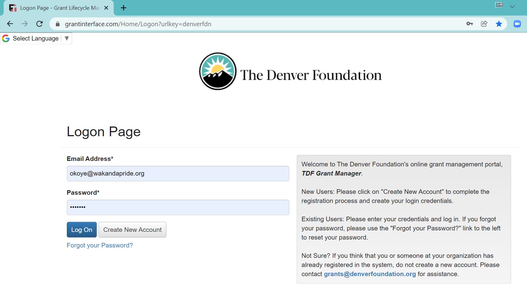 TDF Grant Manager Guide - Denver Foundation